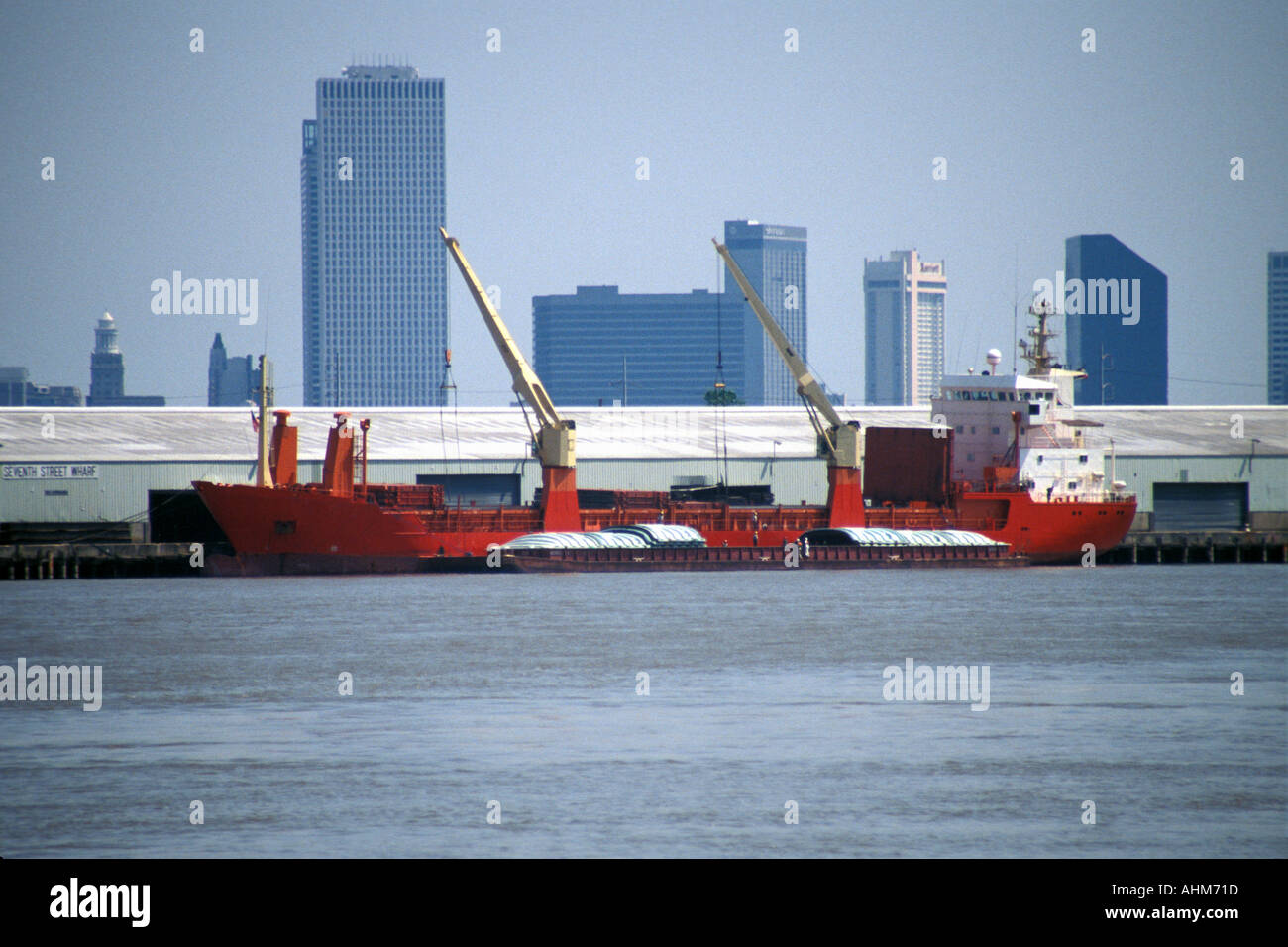 Empty Container Ship in Port Stock Photo - Alamy