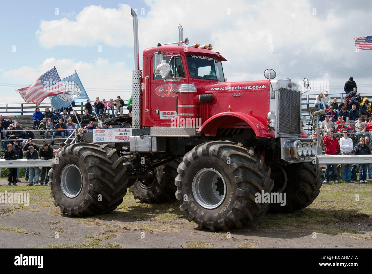 Big Pete car crushing monster truck Stock Photo - Alamy