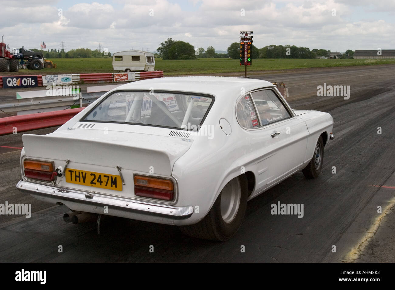 Heavily modified Ford Capri on startline at drag race Stock Photo - Alamy