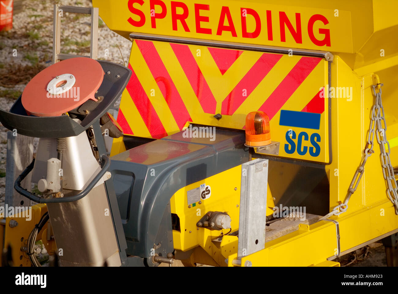 snow ice salt spread grit gritter truck lorry gritting road car ...