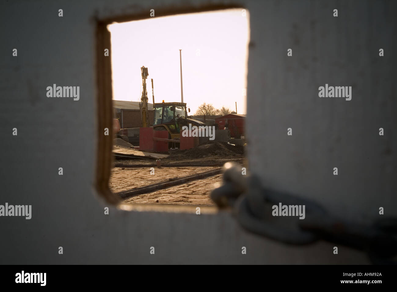 building site construction site danger health and safety keep out lock ...