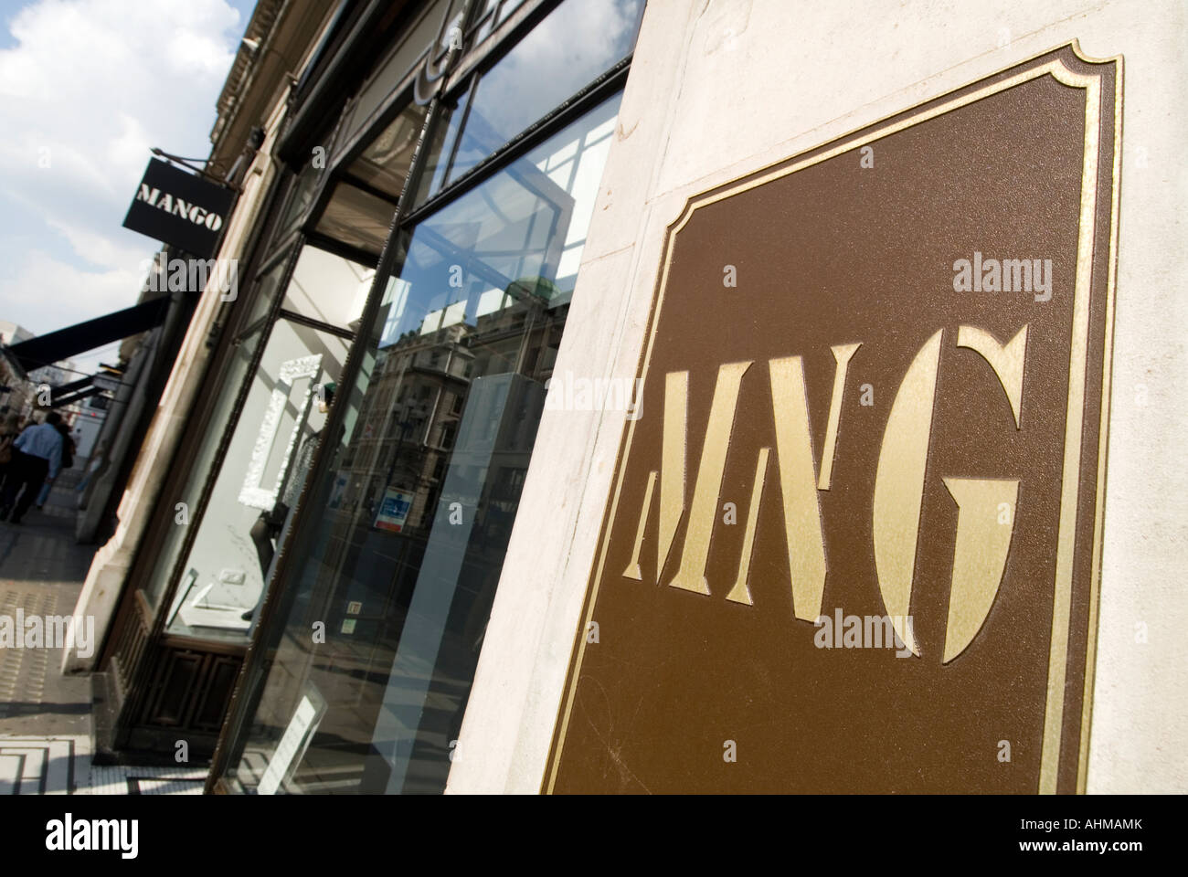 Mango entrance sign on Regents Street in London UK Stock Photo - Alamy