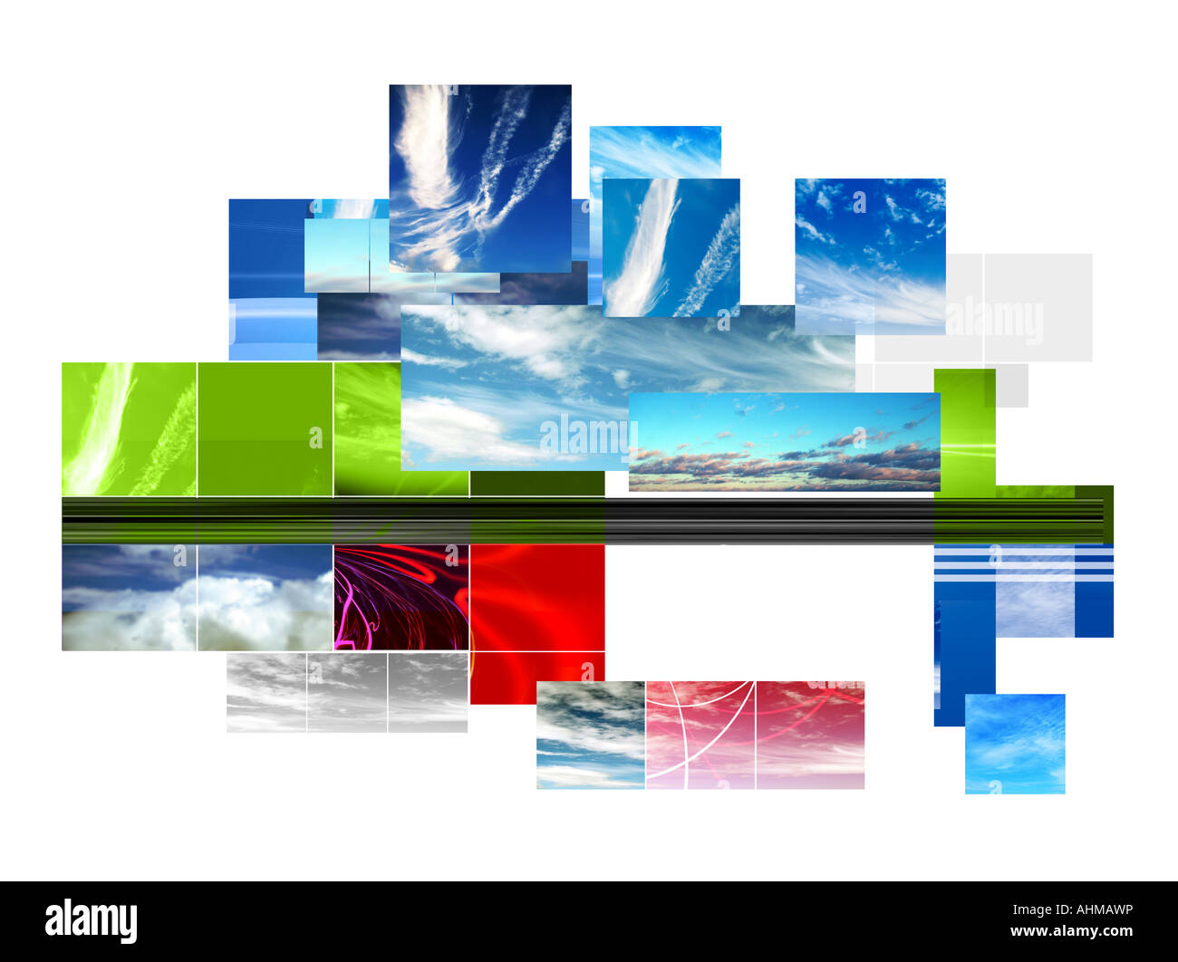 Sky background layout collage Stock Photo - Alamy