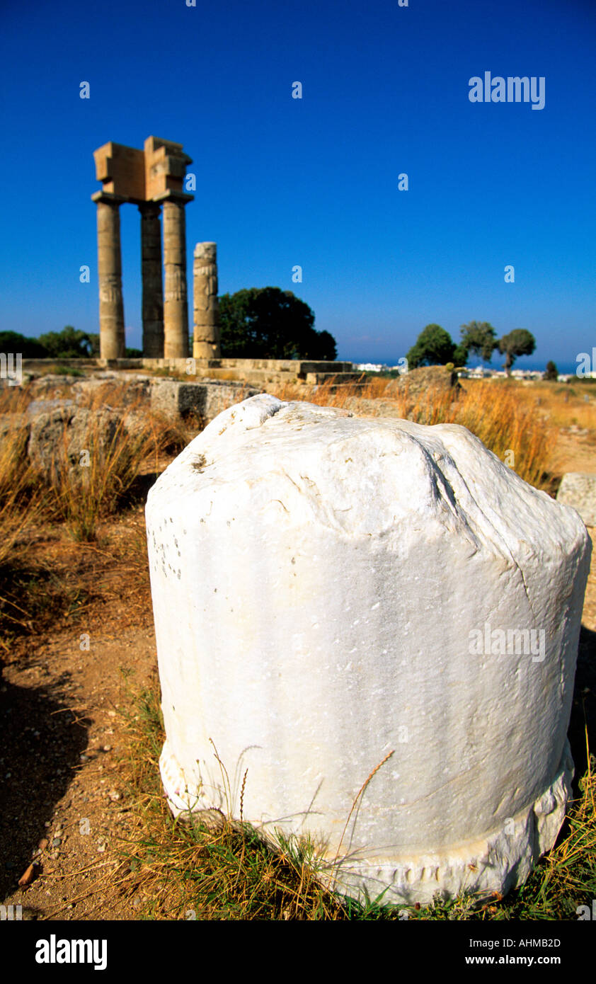 greece dodecanese rhodes monte smith the temple to pythion apollo Stock ...