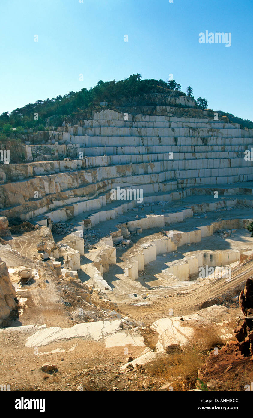 greece northern aegean islands thassos a marble quarry near thassos ...