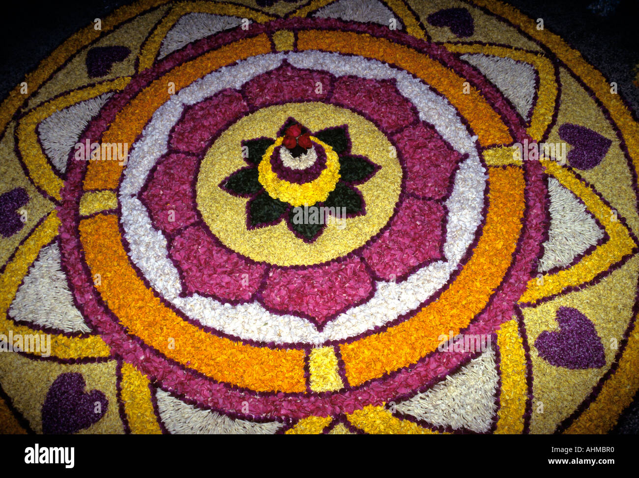 POOKKALAM FLORAL DECORATIONS DURING ONAM IN KERALA Stock Photo - Alamy