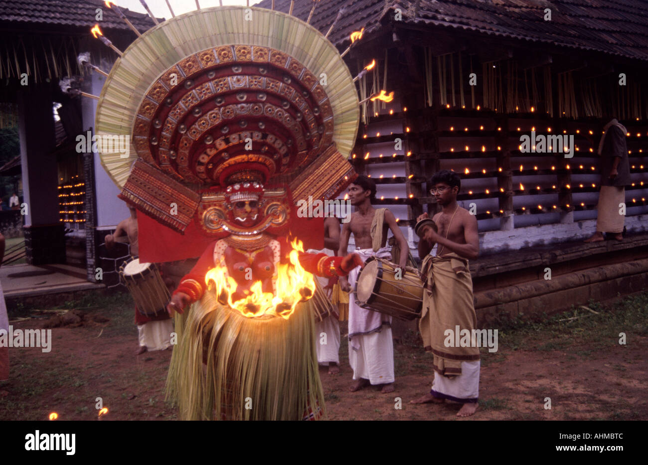 THEYYAM THE TRADITIONAL DANCE FORM OF KERALA Stock Photo - Alamy