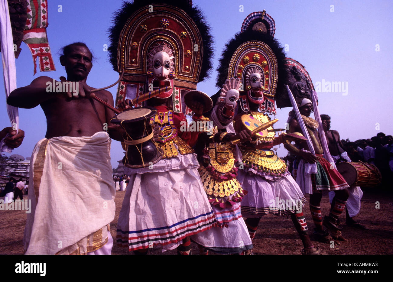 THIRAYATTAM BEING PERFORMED KERALA Stock Photo - Alamy