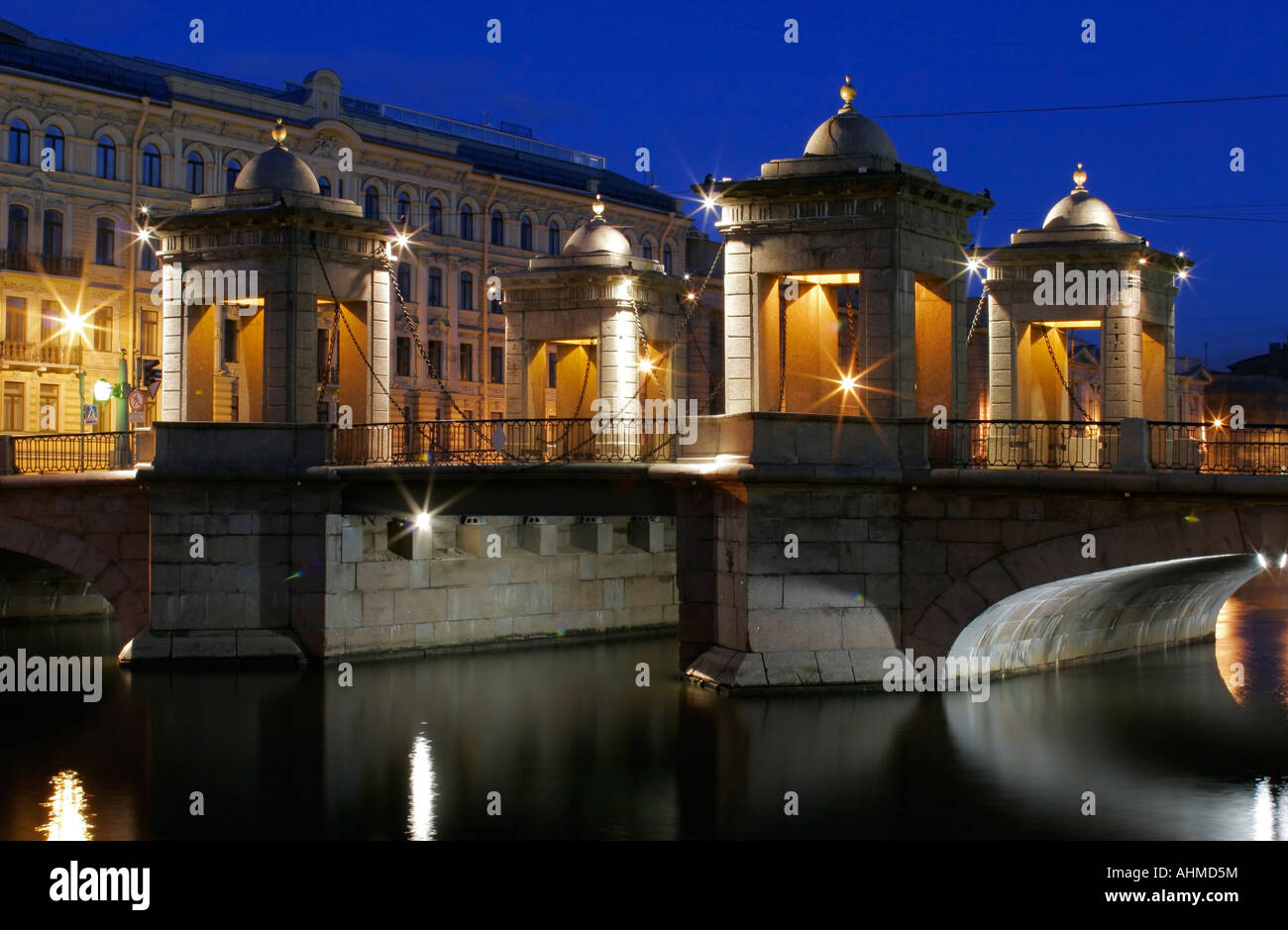 Saint Petersburg Lomonosov bridge Fontanka river Stock Photo - Alamy