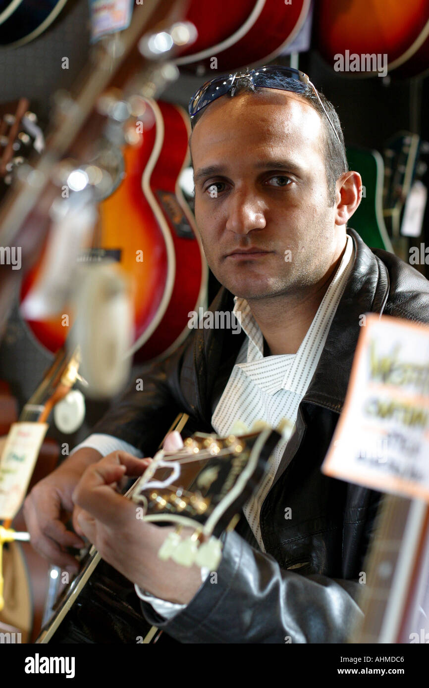 Mark Butcher England cricketer at Andy s Guitars Denmark Street in ...