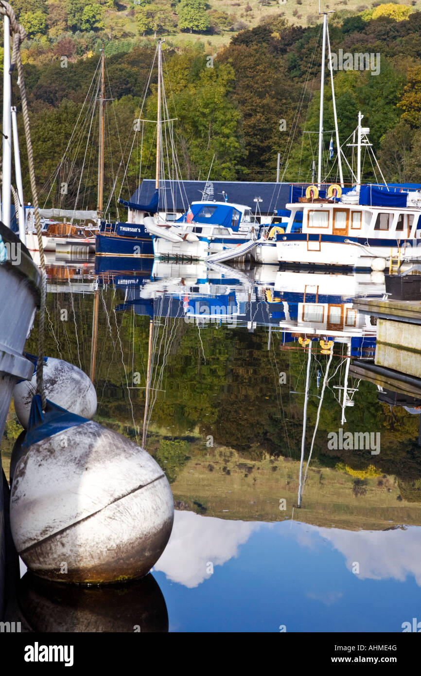 The Forth and Clyde Canal at Bowling harbour On The River Clyde ...