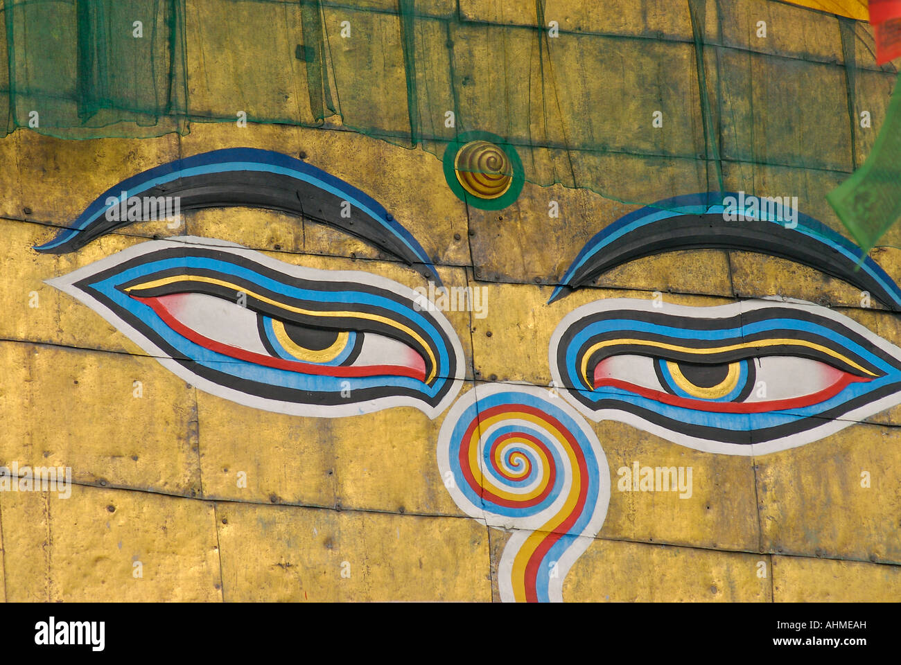 Swayambhunath Stupa Kathmandu Nepal All seeing eyes Stock Photo - Alamy