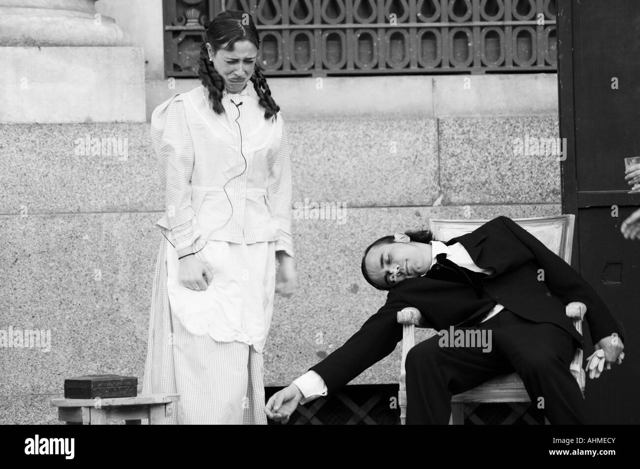 Fainting pose Black and White Stock Photos & Images - Alamy