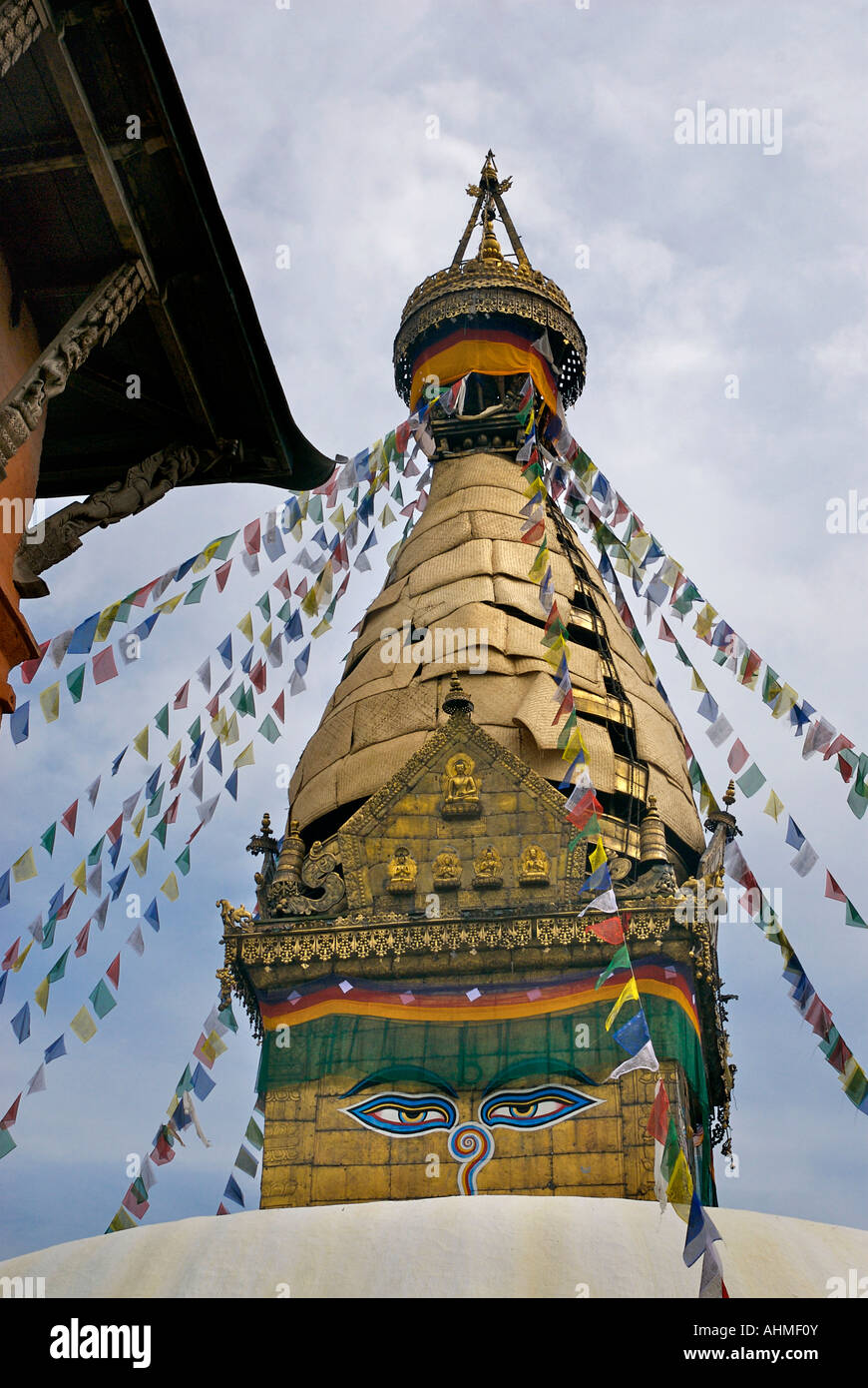 Swayambhunath Stupa Kathmandu Nepal. All seeing eyes Stock Photo - Alamy