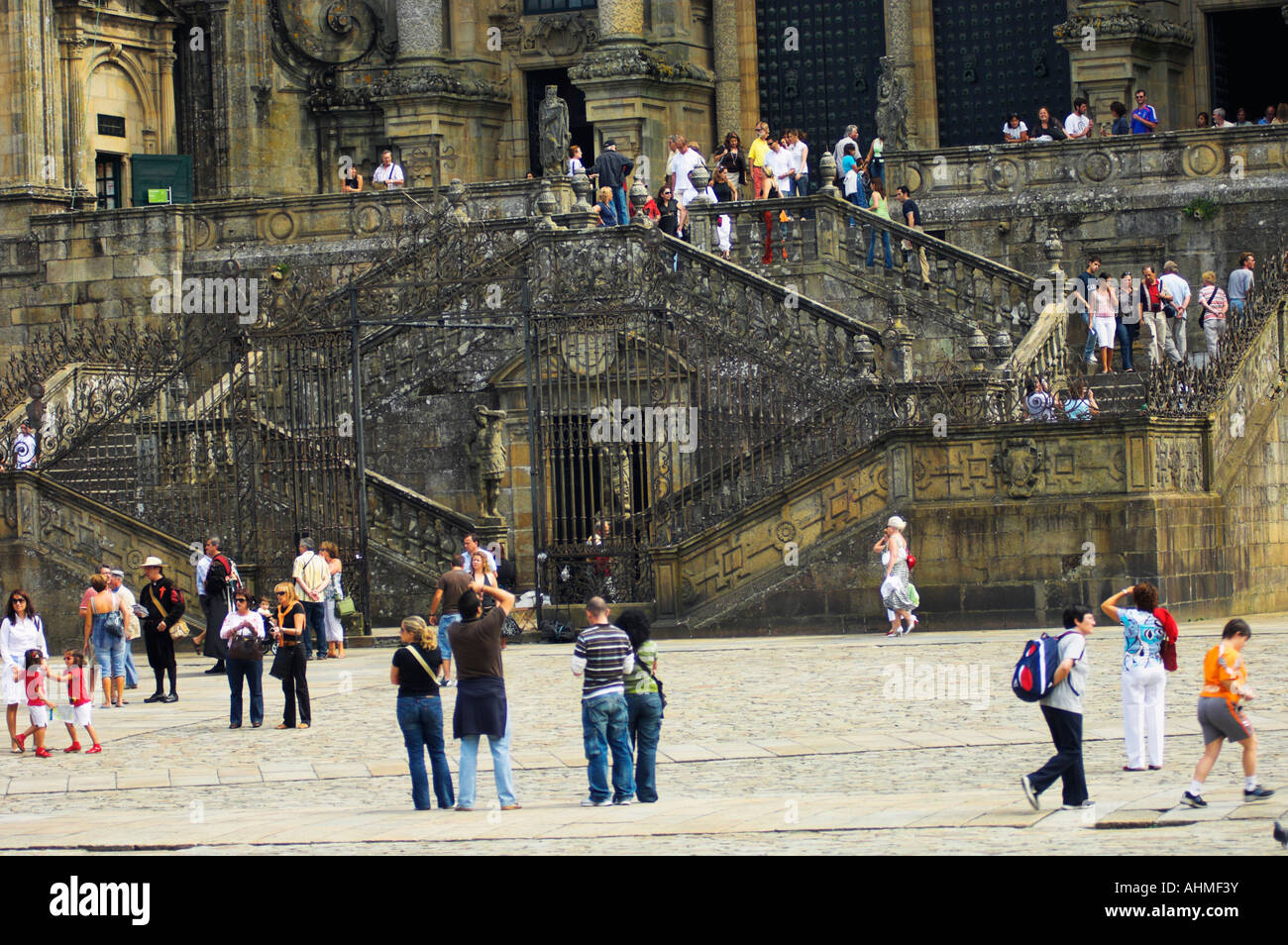 Santiago cathedral steps hi-res stock photography and images - Alamy