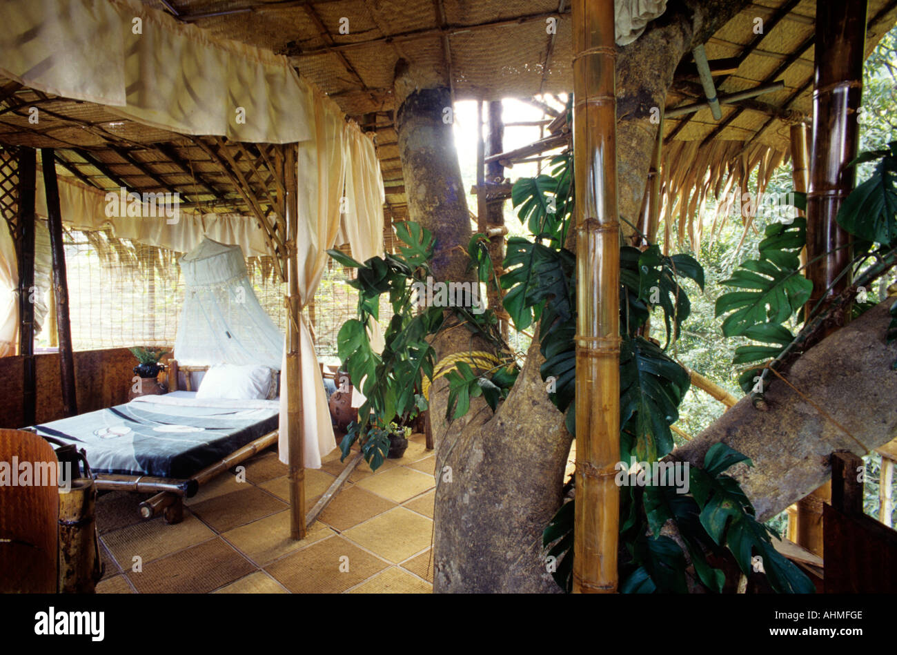 INTERIORS OF A TREE HOUSE VYTHIRI WAYANAD Stock Photo - Alamy