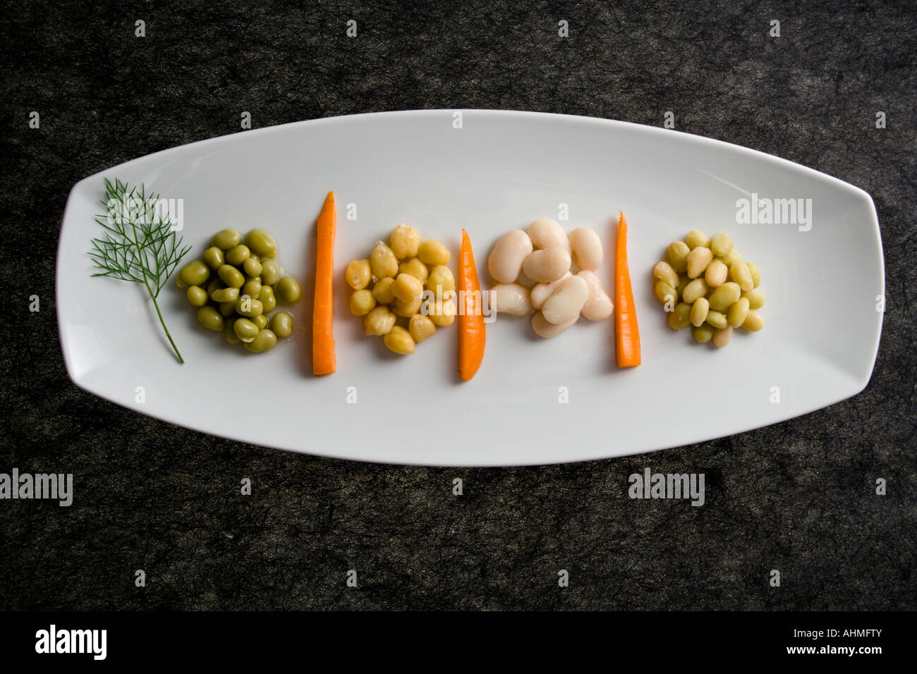 Different beans on a plate Stock Photo - Alamy
