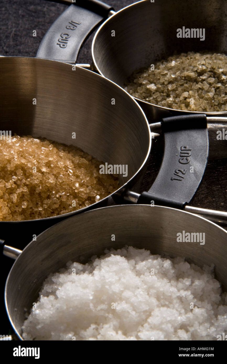 Different types of sea salts Stock Photo - Alamy