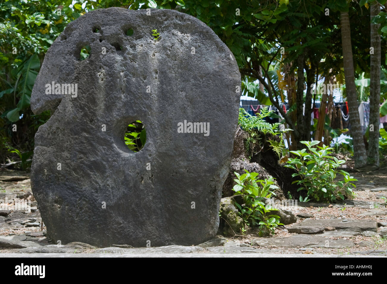 Traditional Stone Money or Rai Yap Island FSM Micronesia Stock Photo ...