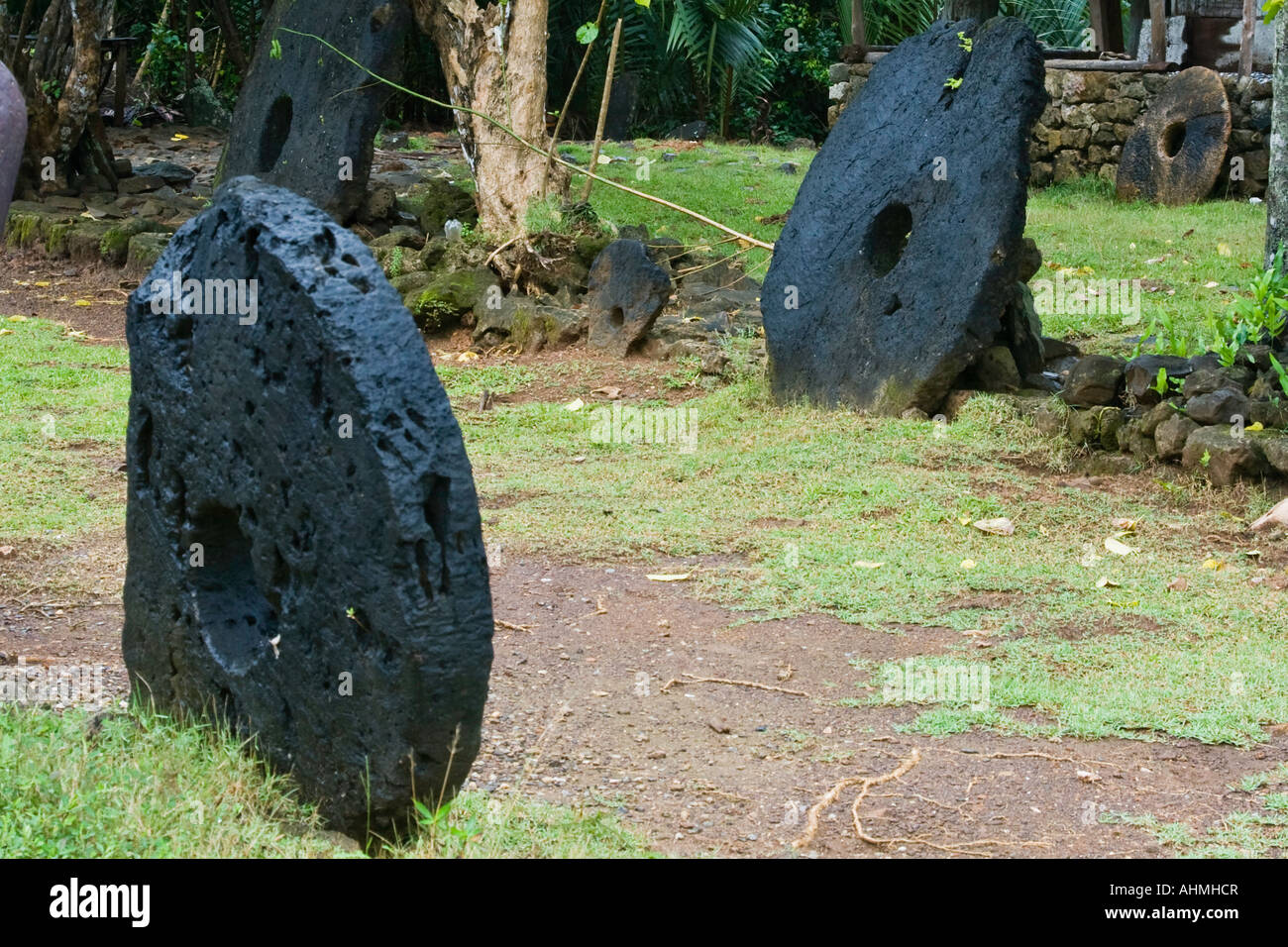 Traditional Stone Money or Rai Yap Island FSM Micronesia Stock Photo ...