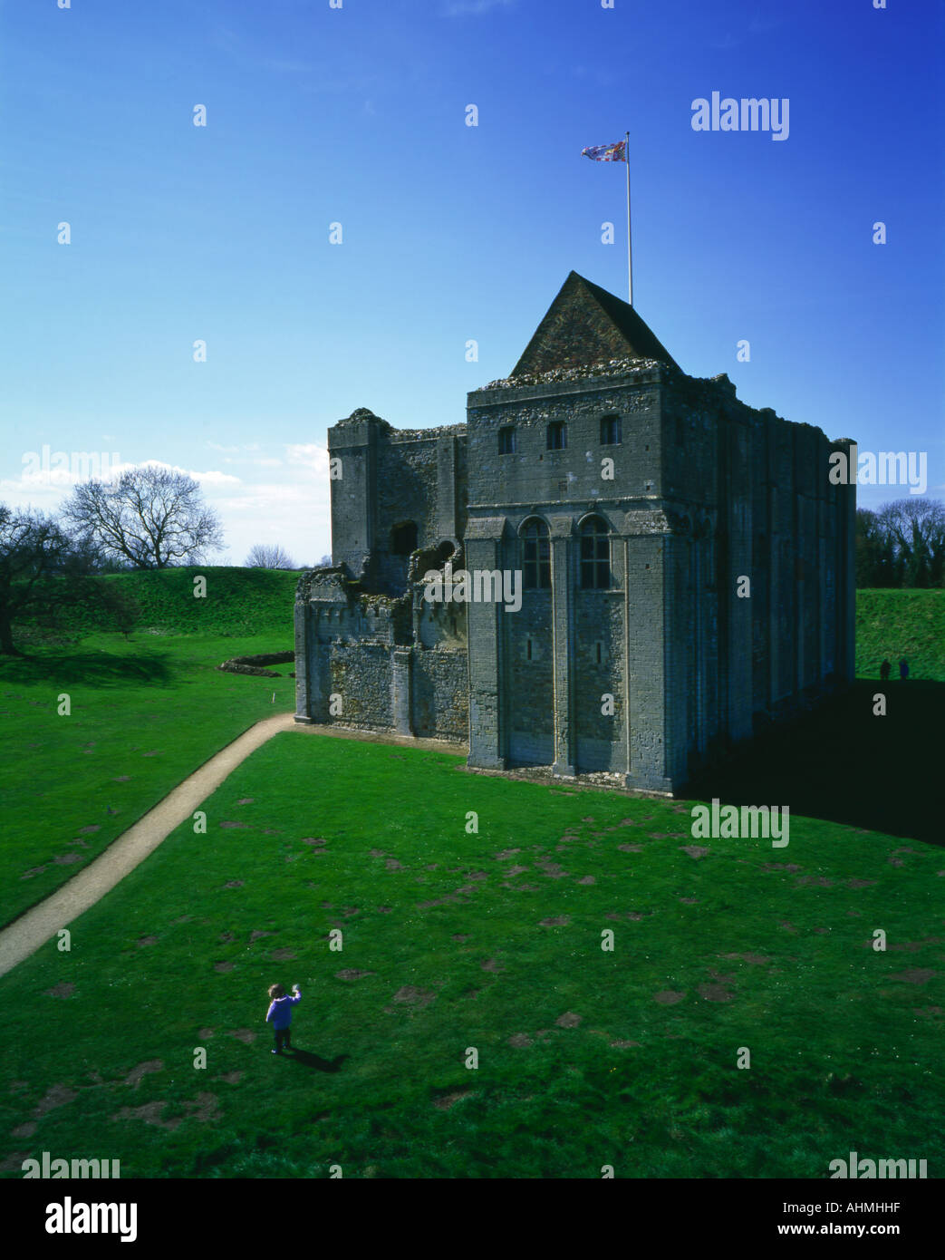 Castle Rising Nornam Keep Stock Photo - Alamy