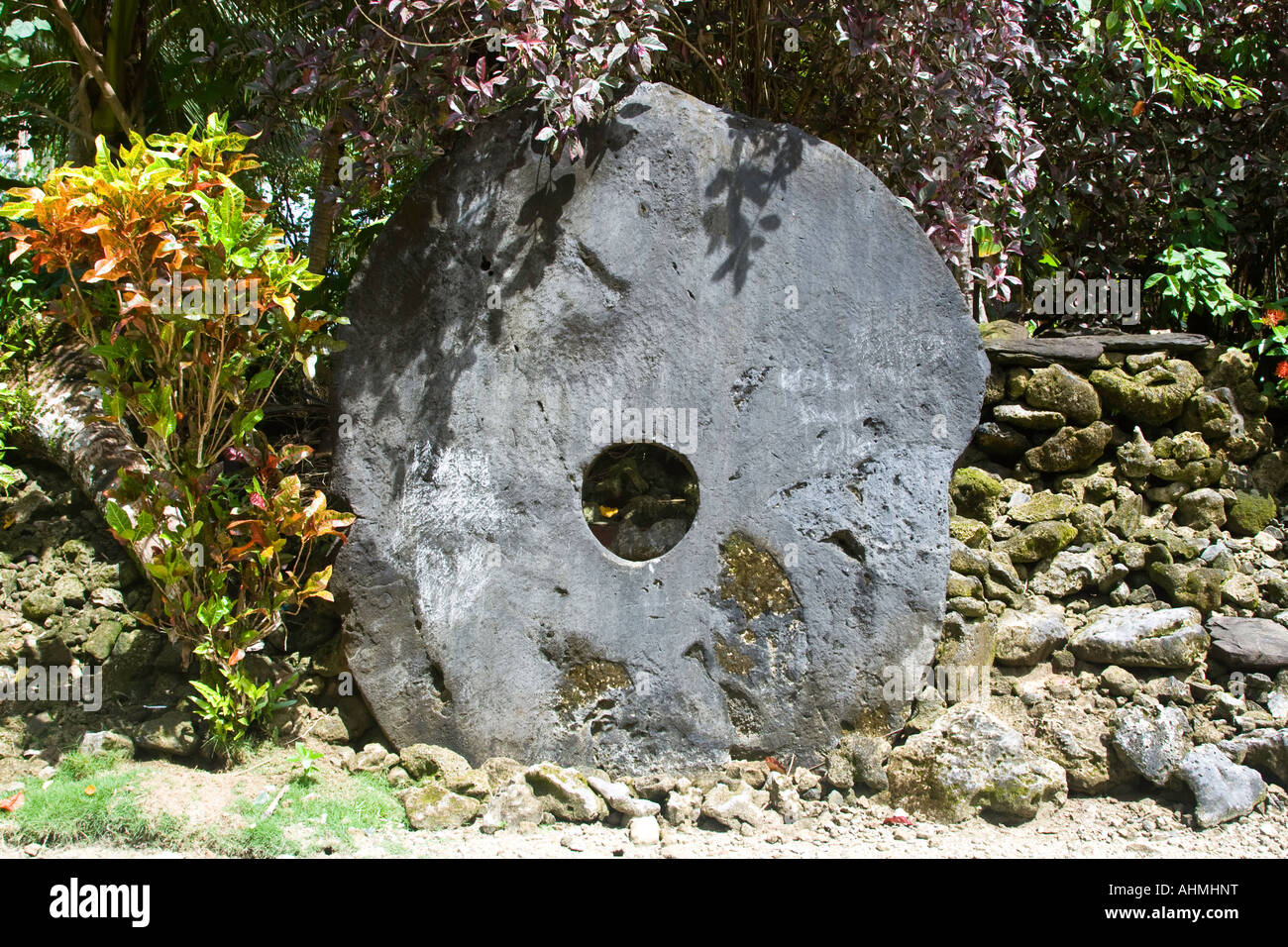 Traditional Stone Money or Rai Yap Island FSM Micronesia Stock Photo ...
