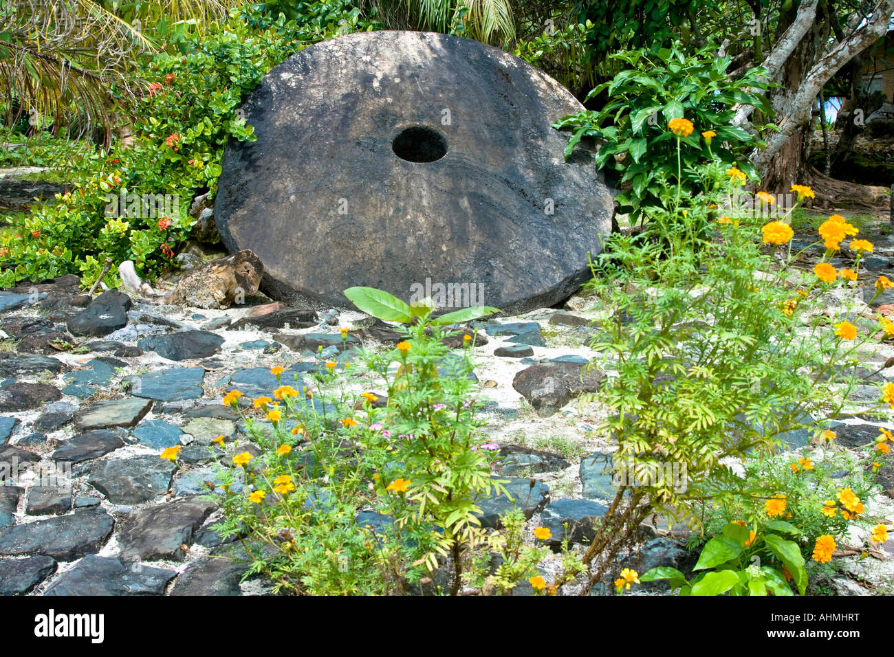 Traditional Stone Money or Rai Yap Island FSM Micronesia Stock Photo ...