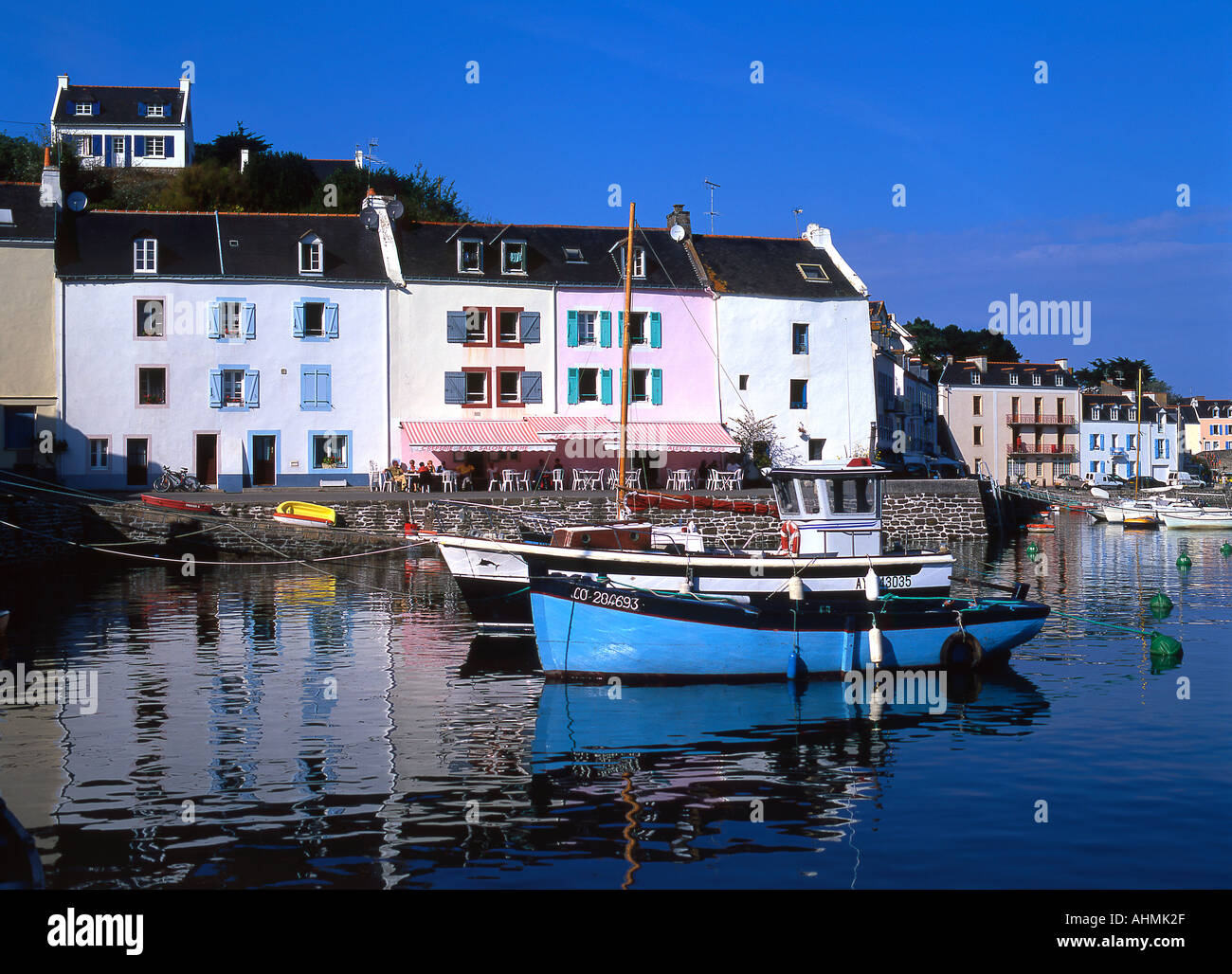 Belle île en mer island Port of Sauzon France Brittany Stock Photo - Alamy
