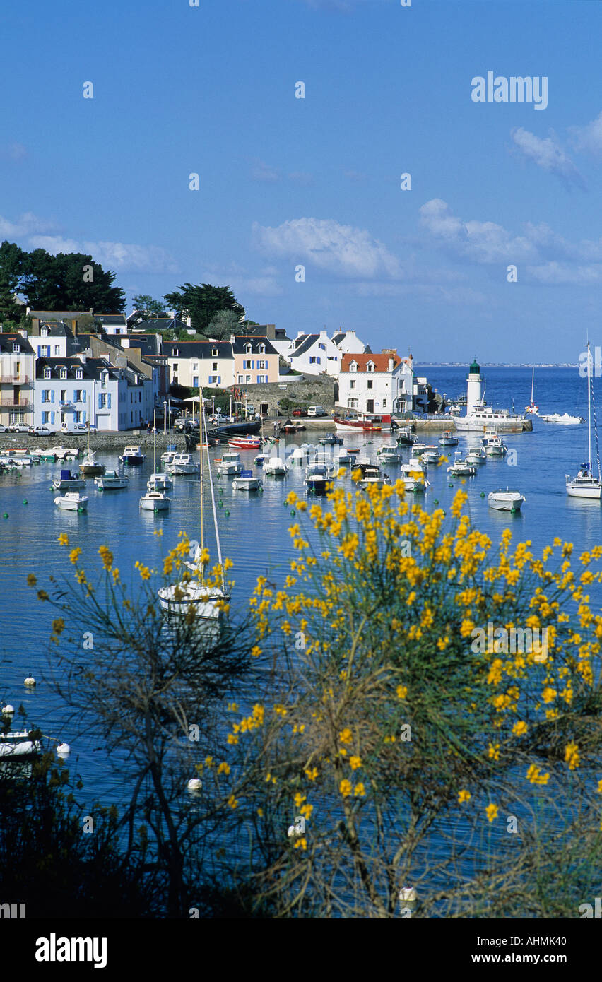 Sauzon village Belle Île en Mer island Brittany France Stock Photo - Alamy