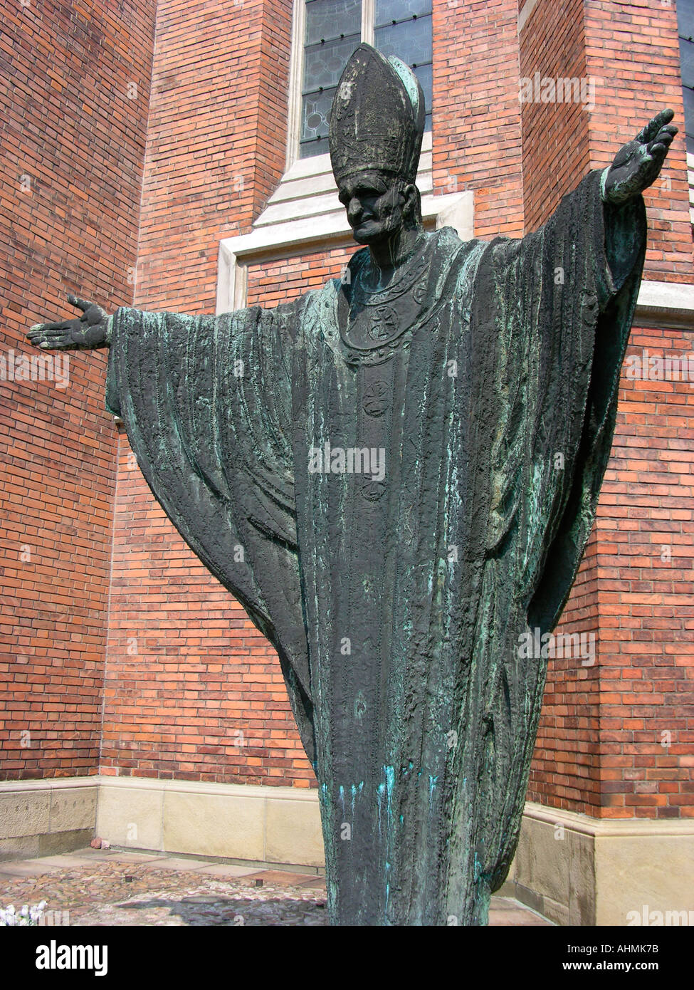 statue of pope john paul II in town of tarnow Stock Photo - Alamy