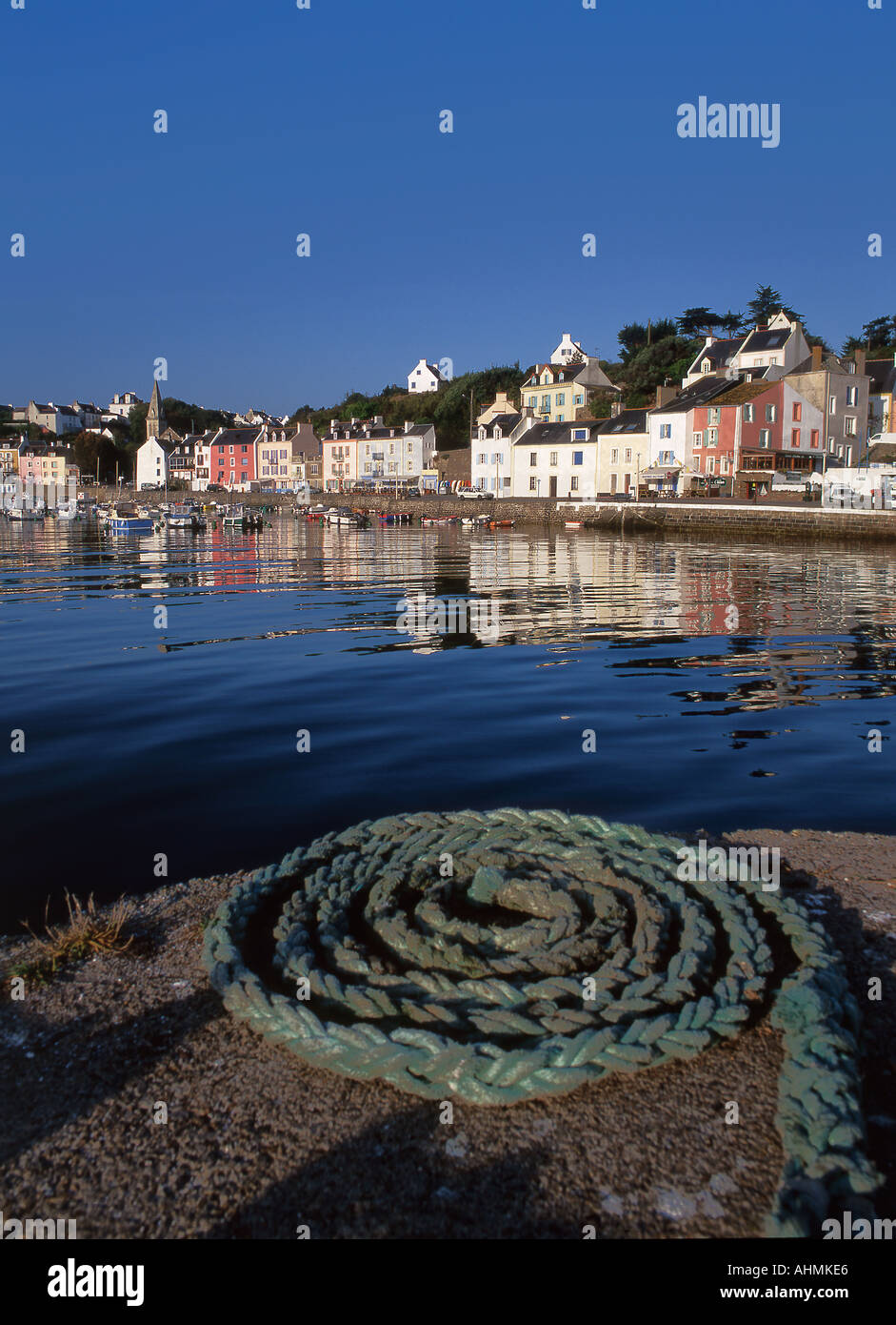 Sauzon village Belle Île en Mer island Brittany France Stock Photo - Alamy