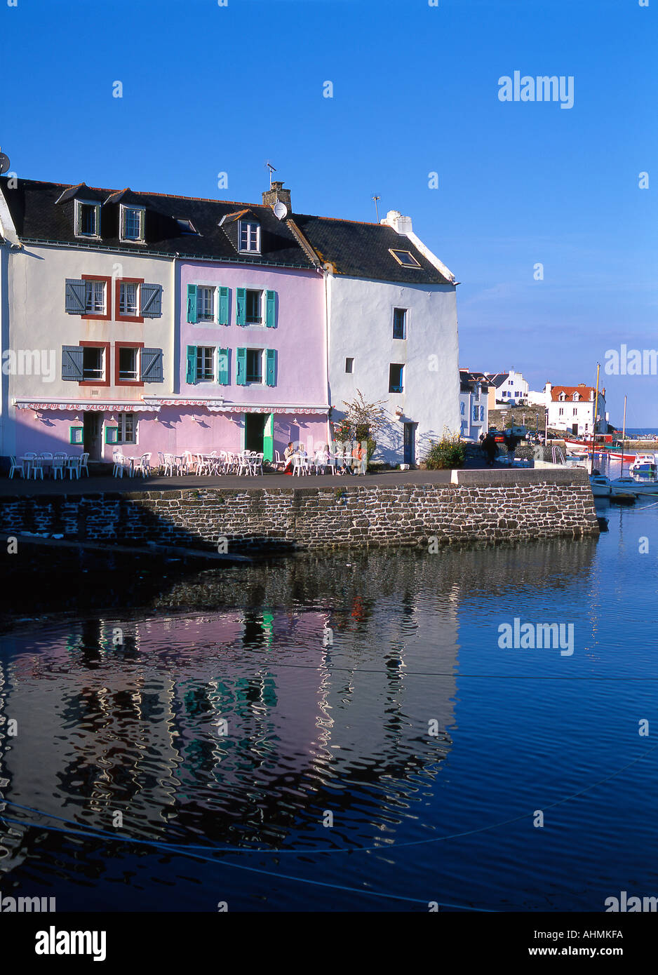 Sauzon village Belle Île en Mer island Brittany France Stock Photo - Alamy