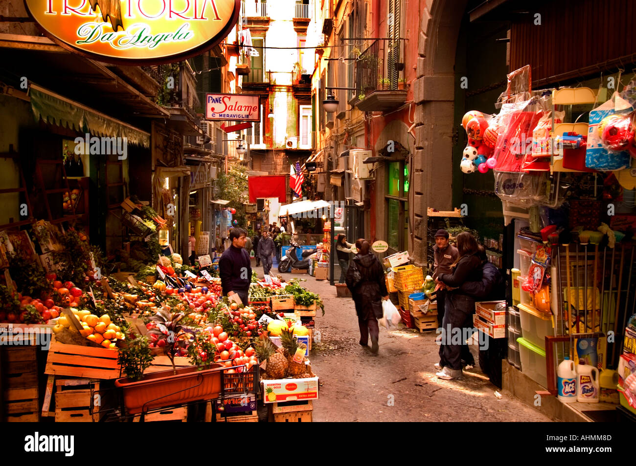 Greengrocer Quartiere Spagnoli the Spanish Quarter Toledo Naples Stock ...