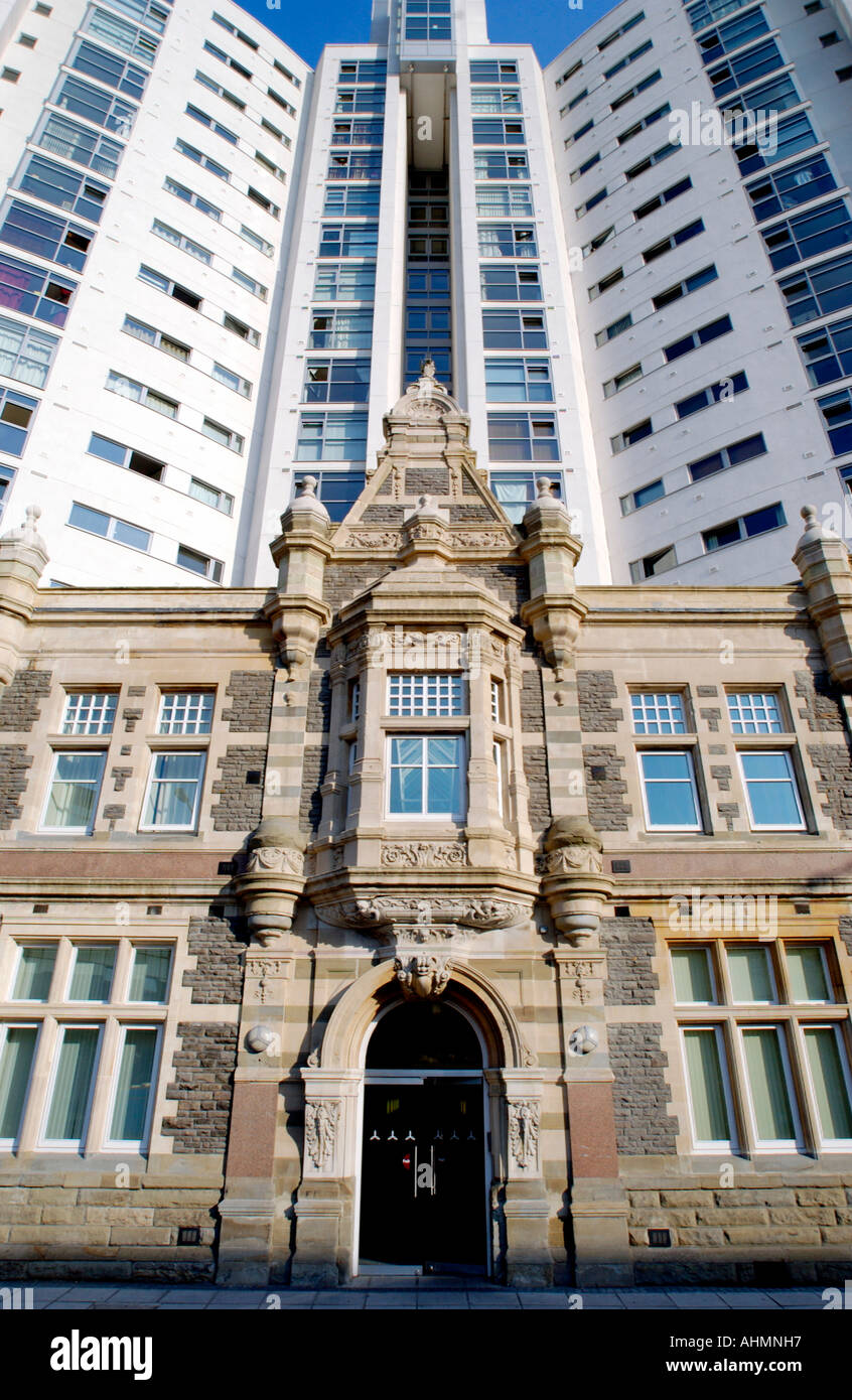 Modern Altolusso apartment building Cardiff city centre South Wales UK ...