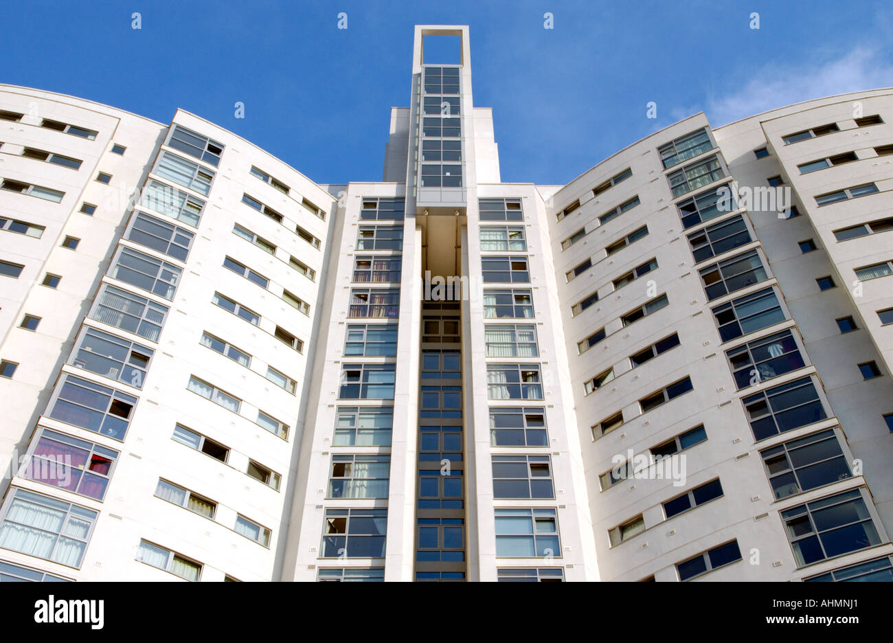 Modern Altolusso apartment building Cardiff city centre South Wales UK ...