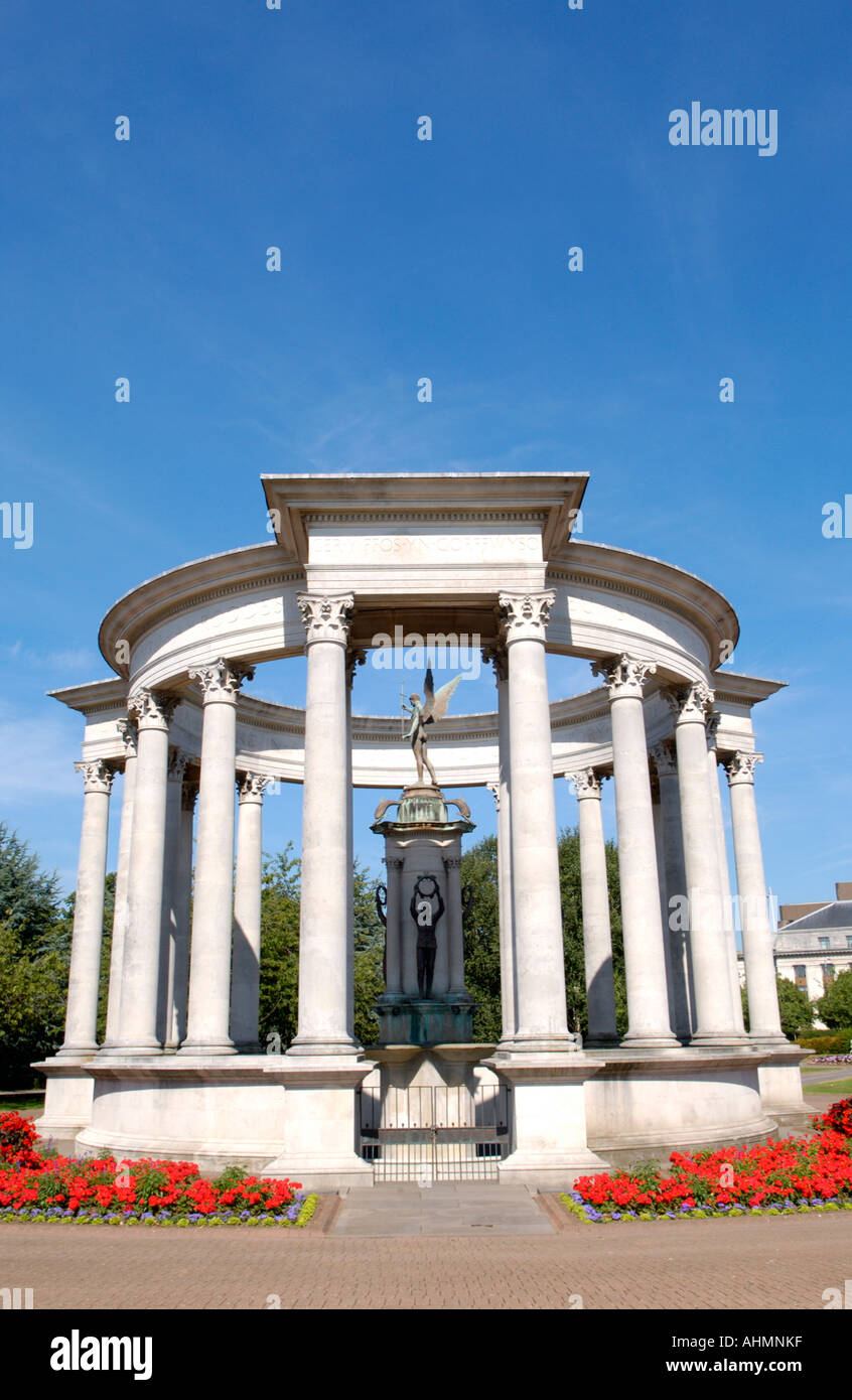 War Memorial in Alexandra Gardens Cathays Park in city centre of ...