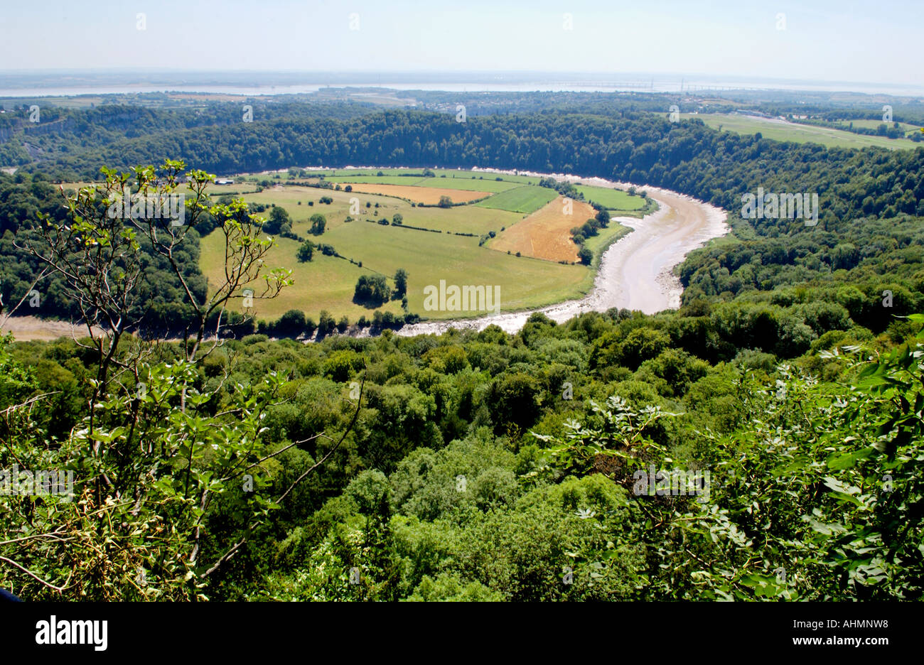 View over lower River Wye Valley from Eagles Nest viewpoint at ...