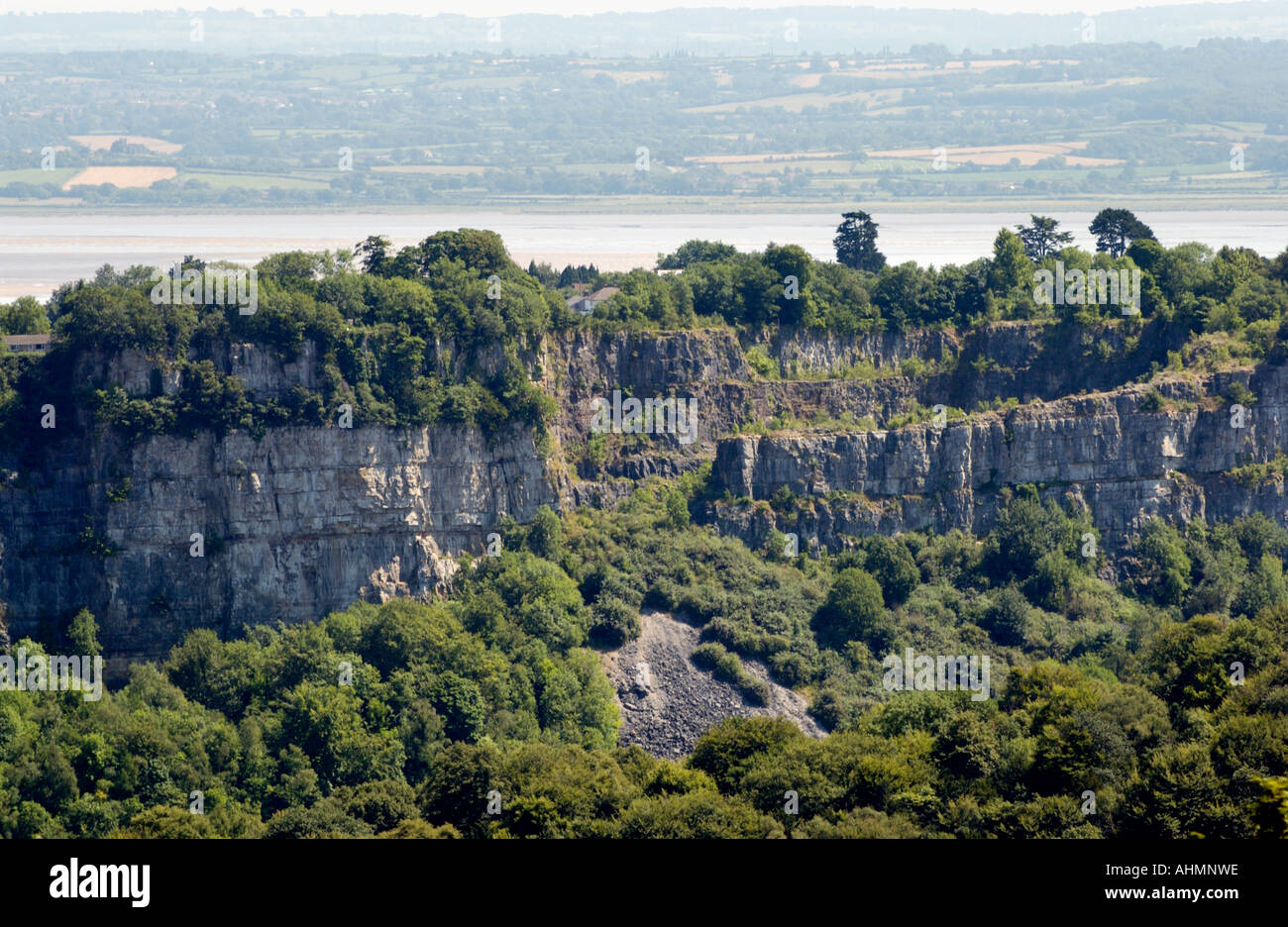 View over lower Wye Valley from Eagles Nest viewpoint at Wyndcliff near ...