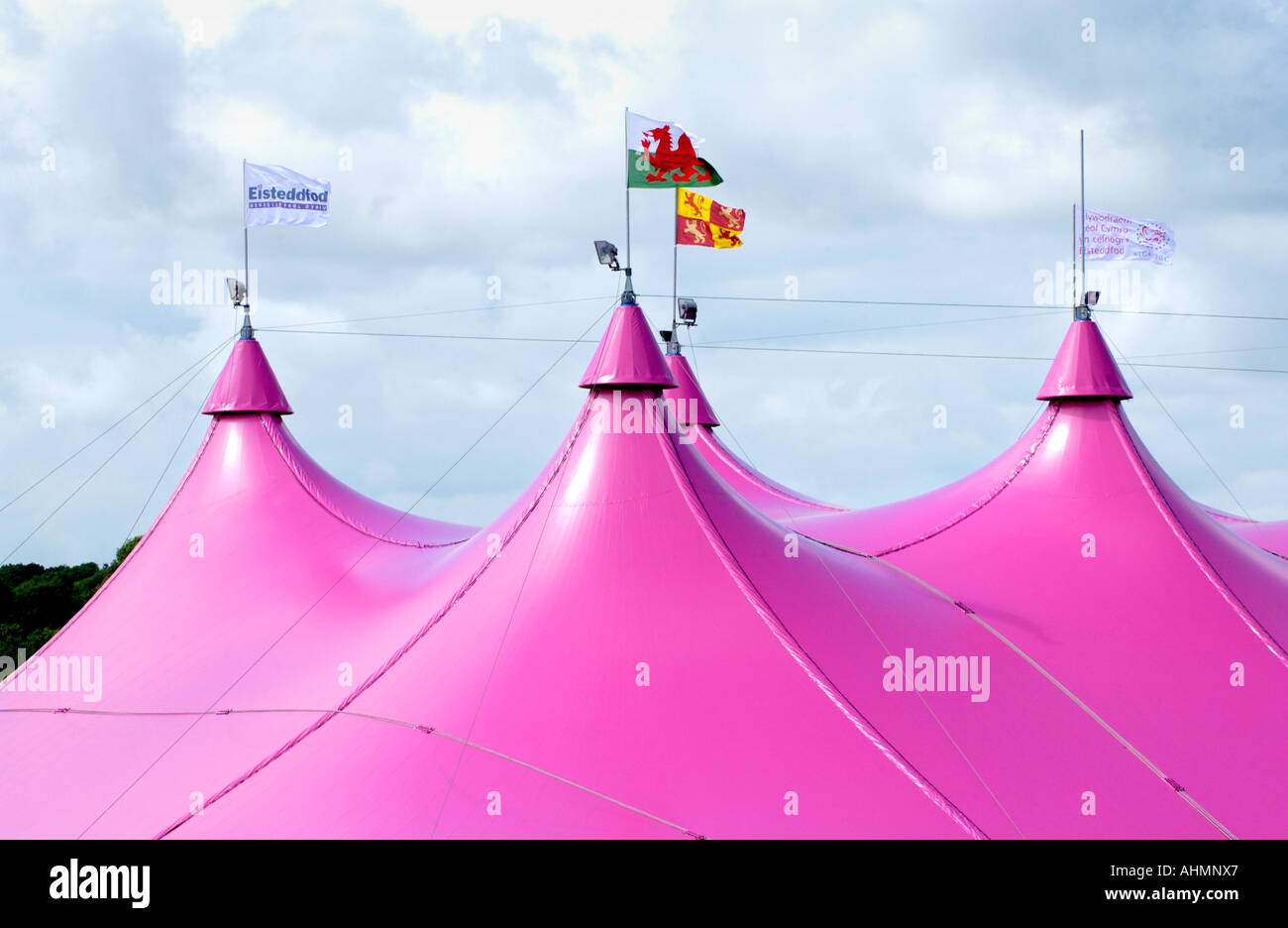 Pink Pavilion used for the National Eisteddfod of Wales, UK Stock Photo ...