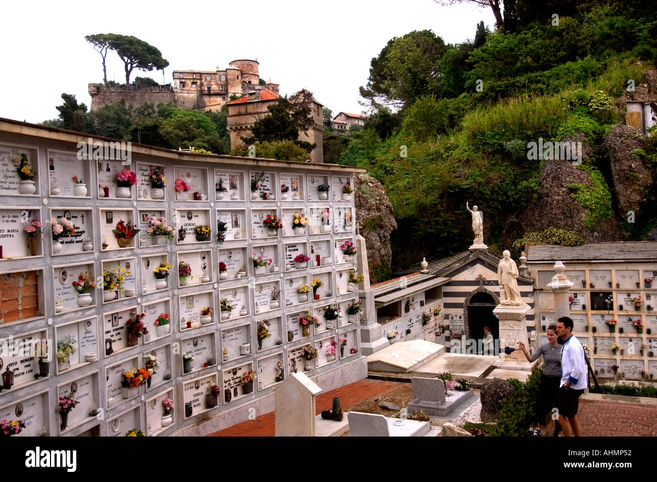 Italy Mediterranean Portofino Graveyard Cemetery Stock Photo: 4736593 ...