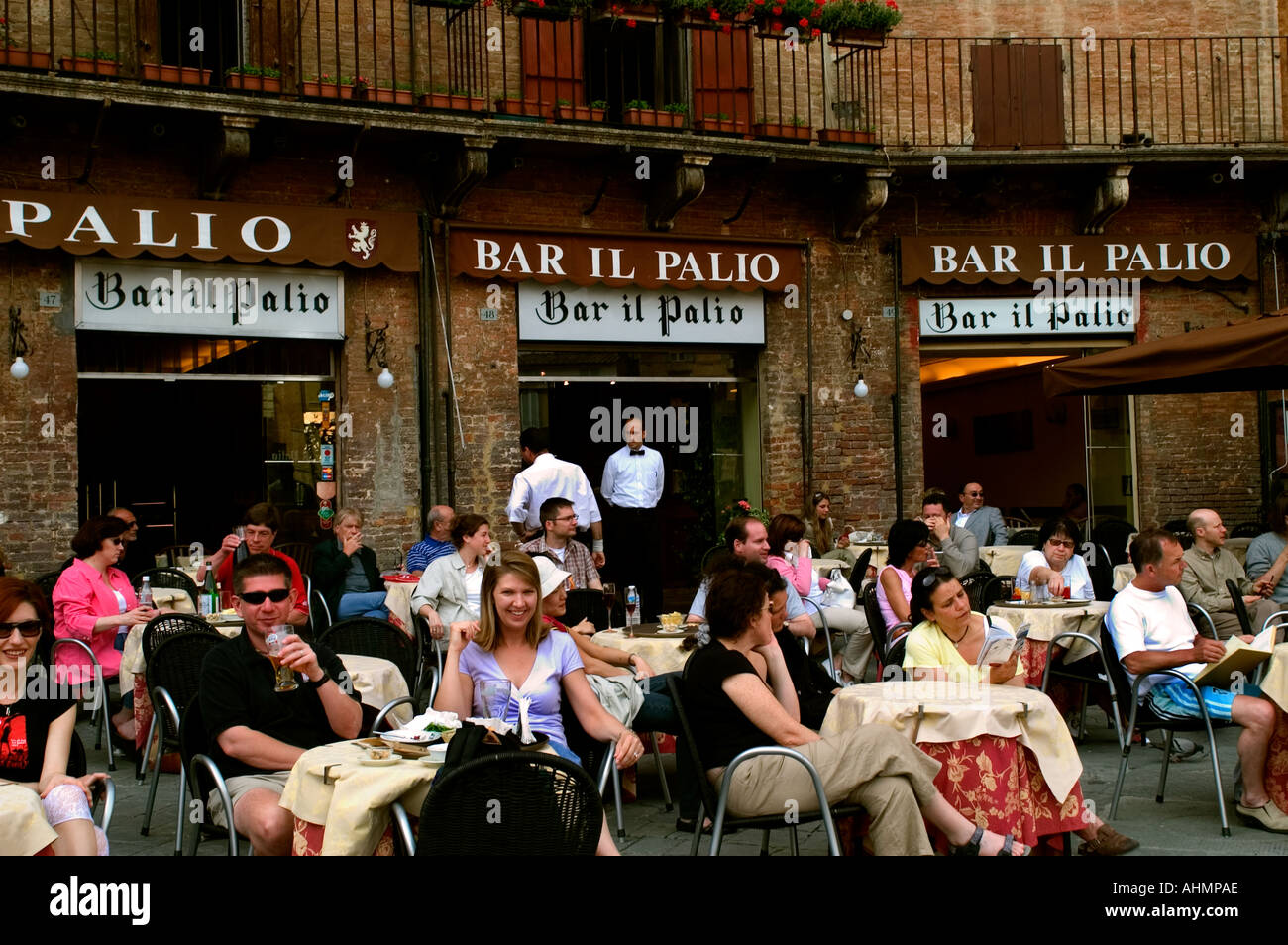 terrace Piazza del Campo Siena Italy Mediterranean cafe bar restaurant ...