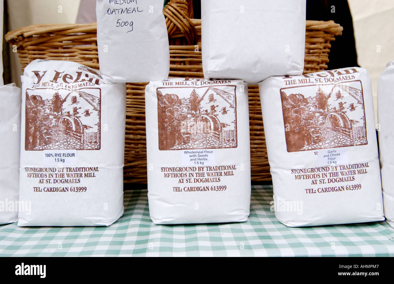 Bags of flour for sale stoneground by traditional methods in watermill ...