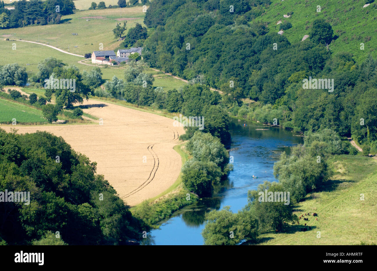View from Symonds Yat Rock over the River Wye Valley Herefordshire ...