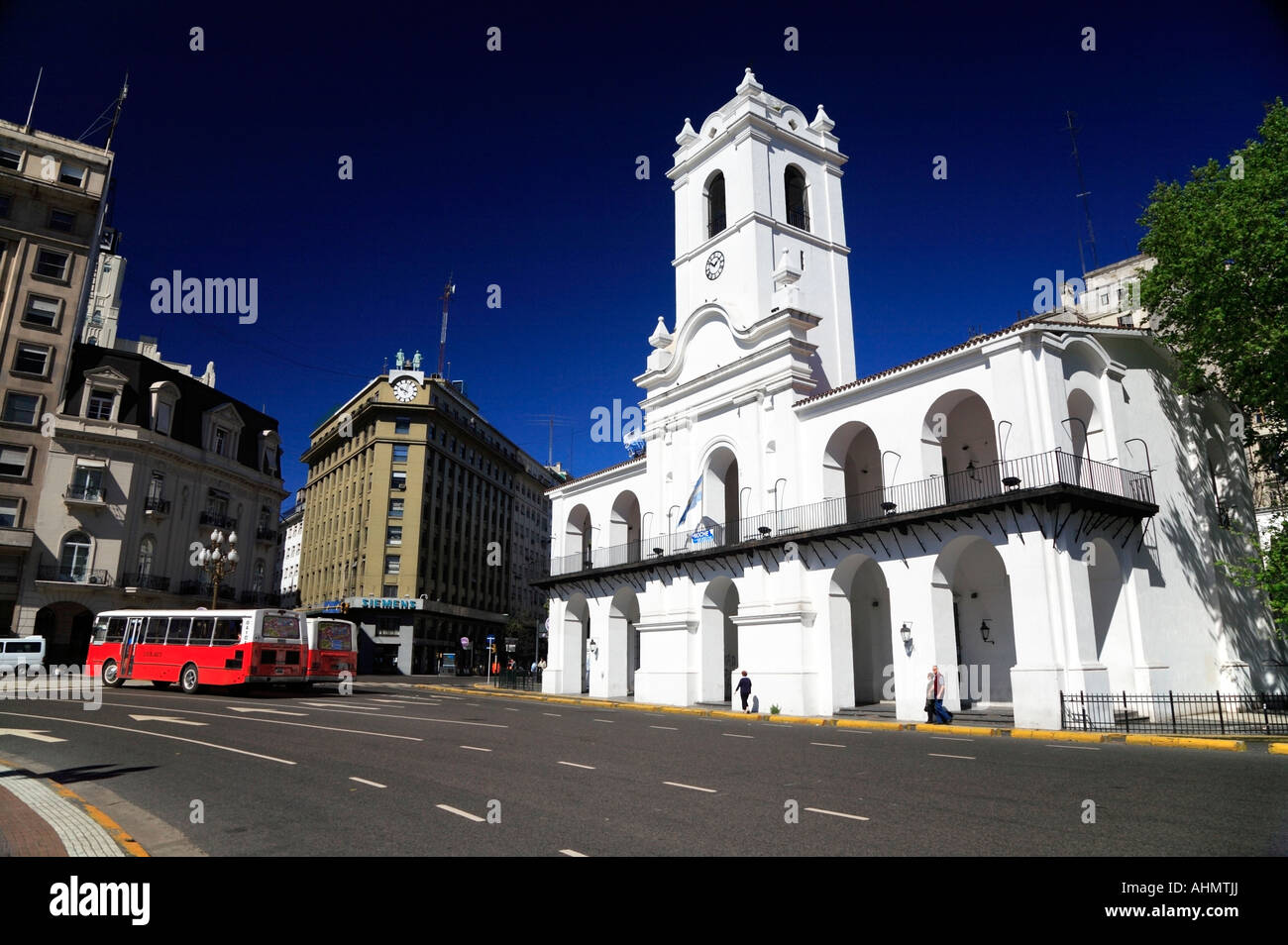 Lateral view of National Cabildo building from “Plaza de Mayo” (Mayo ...