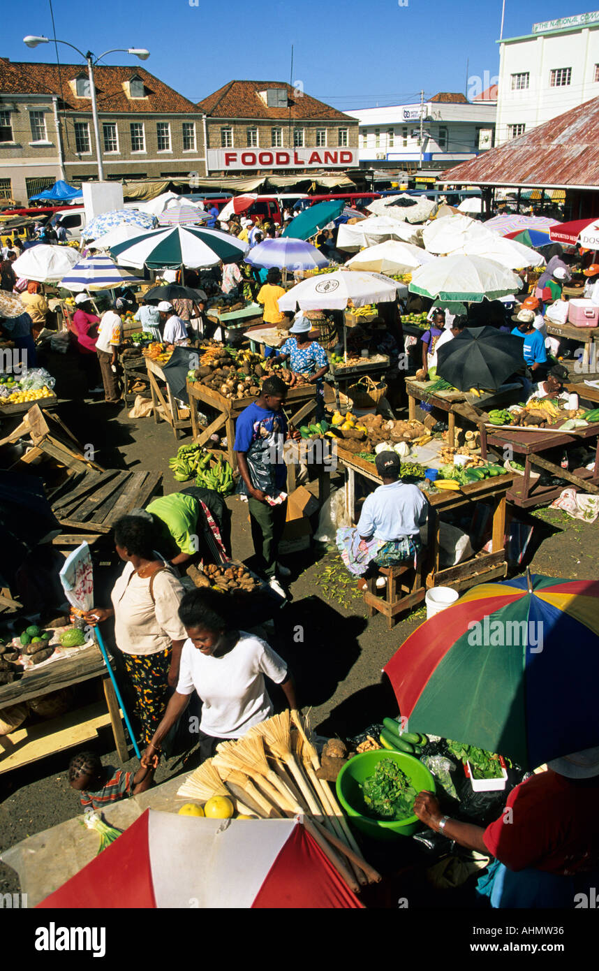 caribbean grenada the market in saint georges Stock Photo - Alamy