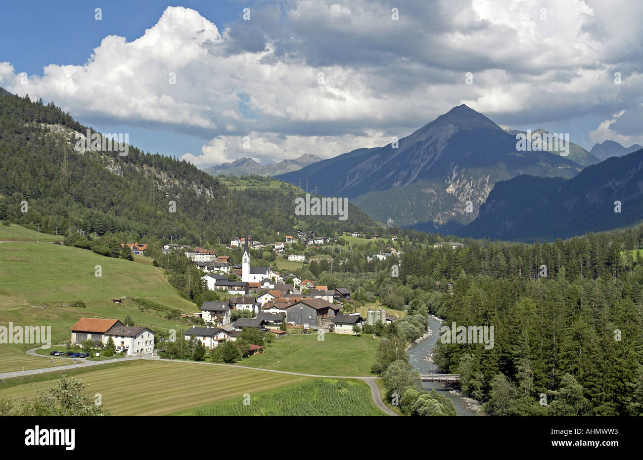 Swiss village Surava near Filisur Stock Photo - Alamy