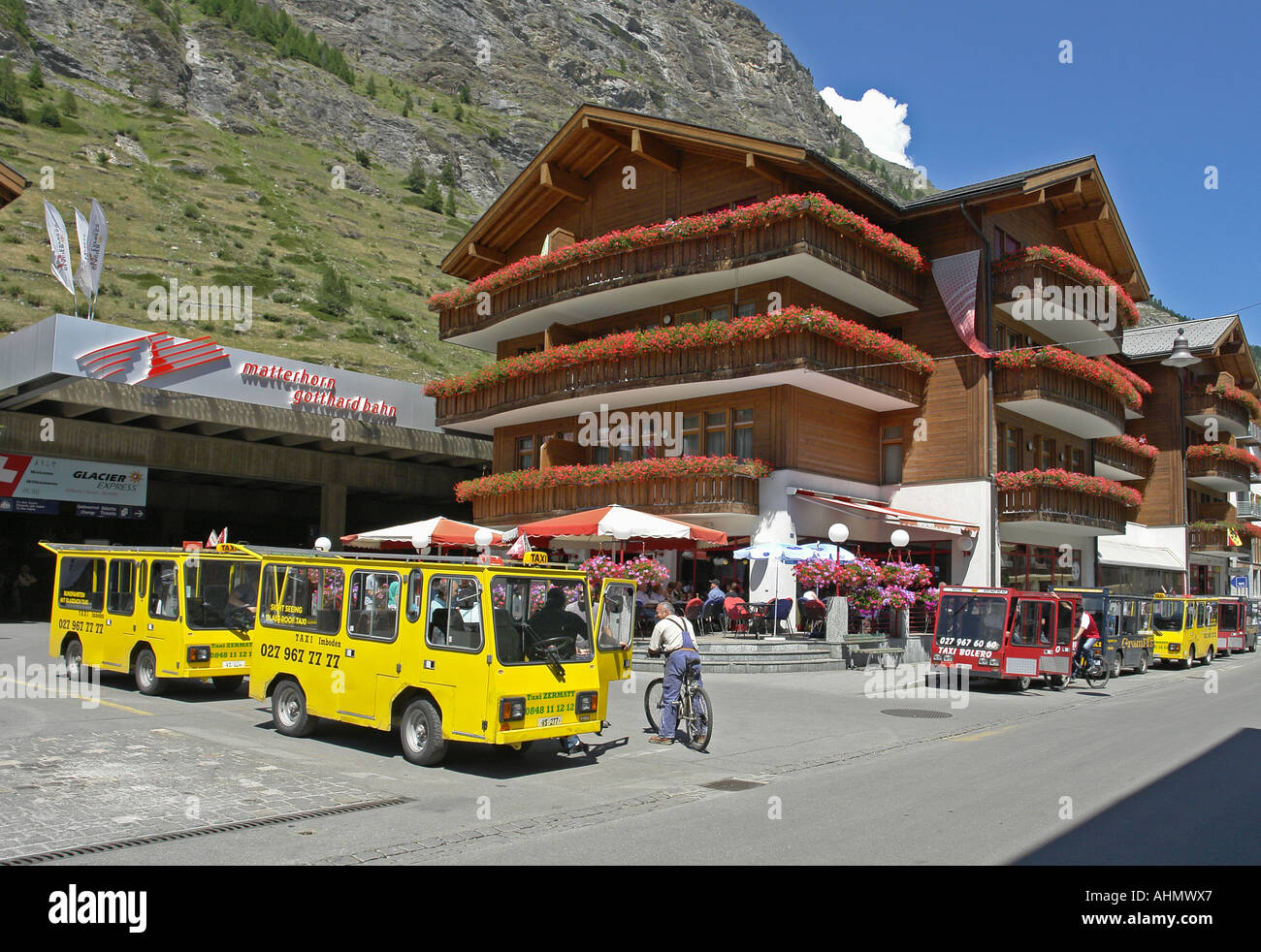 Electric taxi in zermatt switzerland hi-res stock photography and ...