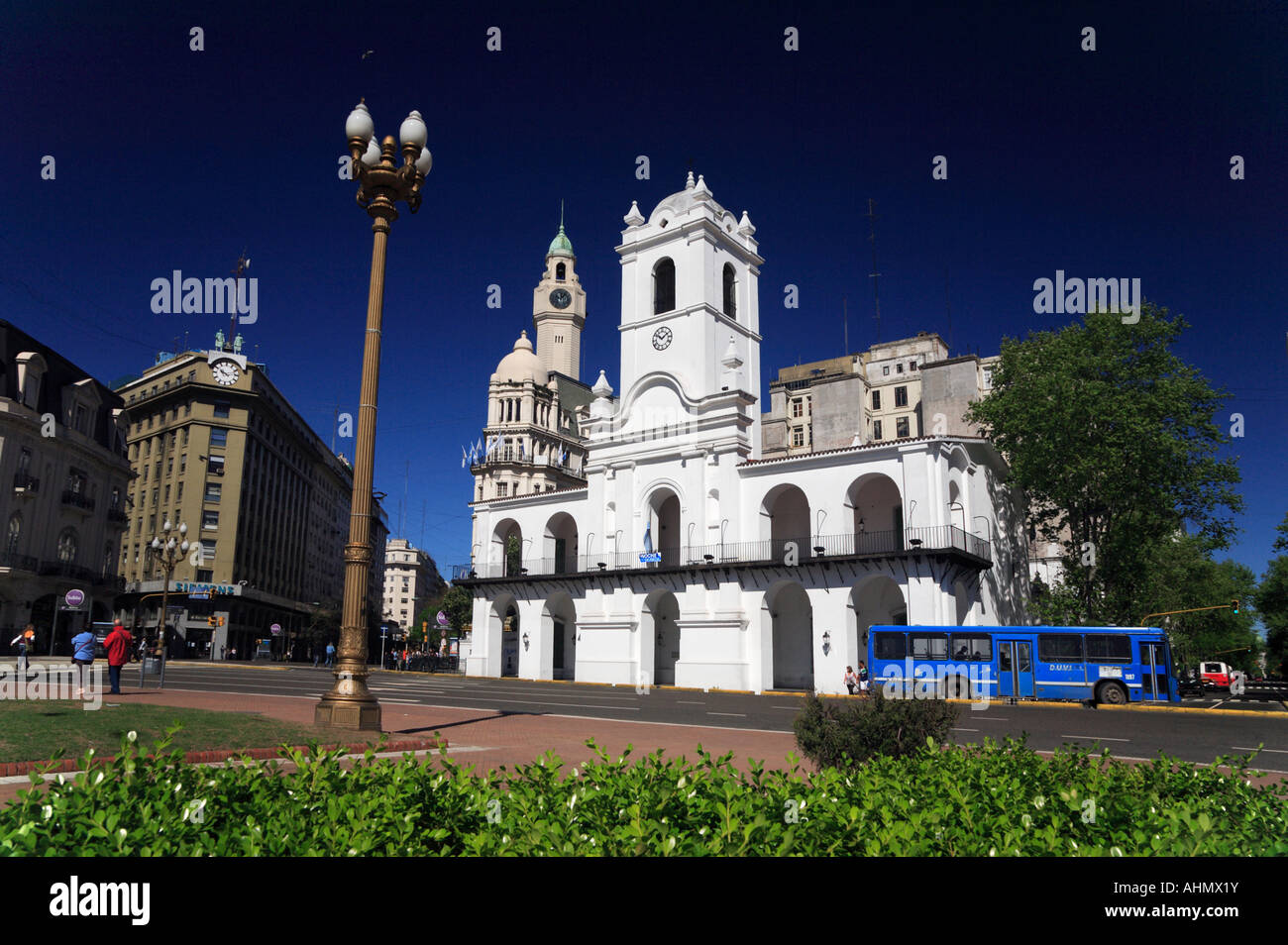 Lateral view of National Cabildo building at “Plaza de Mayo” (Mayo ...