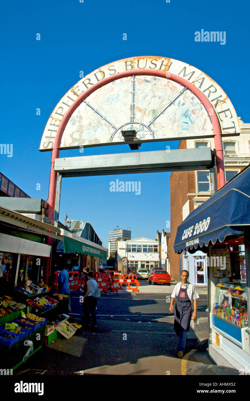 Shepherd's bush market sign hi-res stock photography and images - Alamy