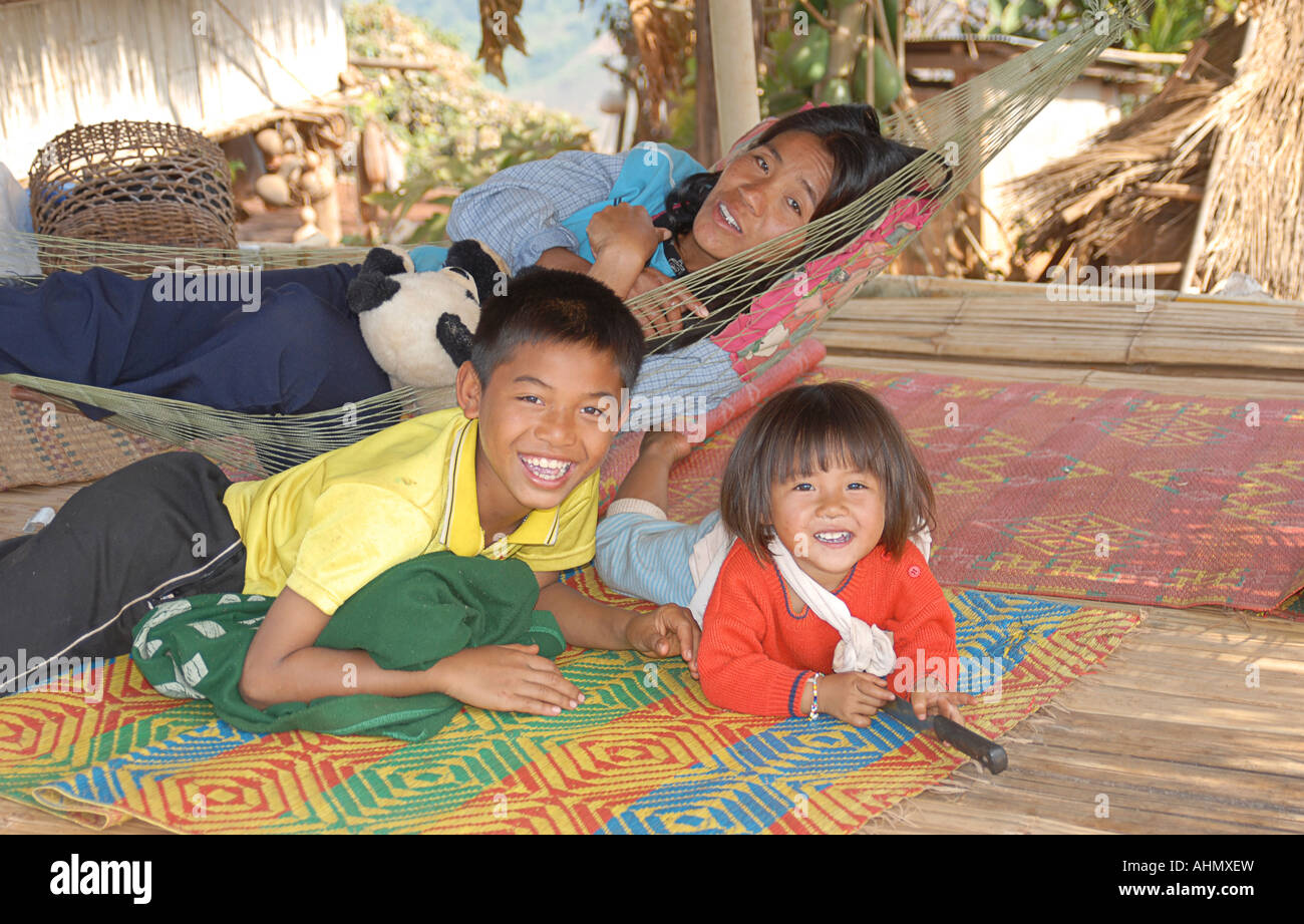Thai children and mother at home Thailand Stock Photo - Alamy